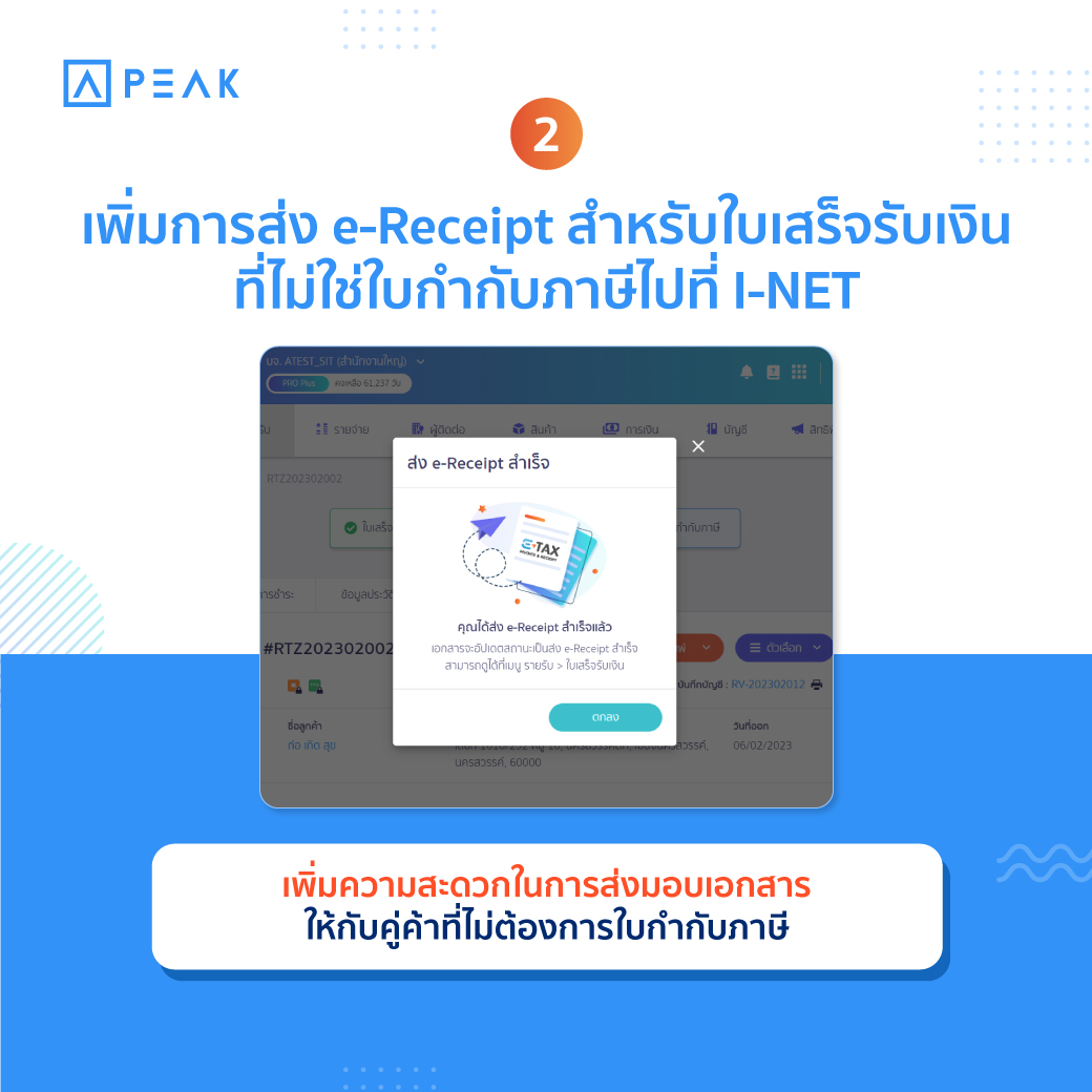 อัปเดตฟังก์ชั่น PEAK 09/02/2023 - PEAK