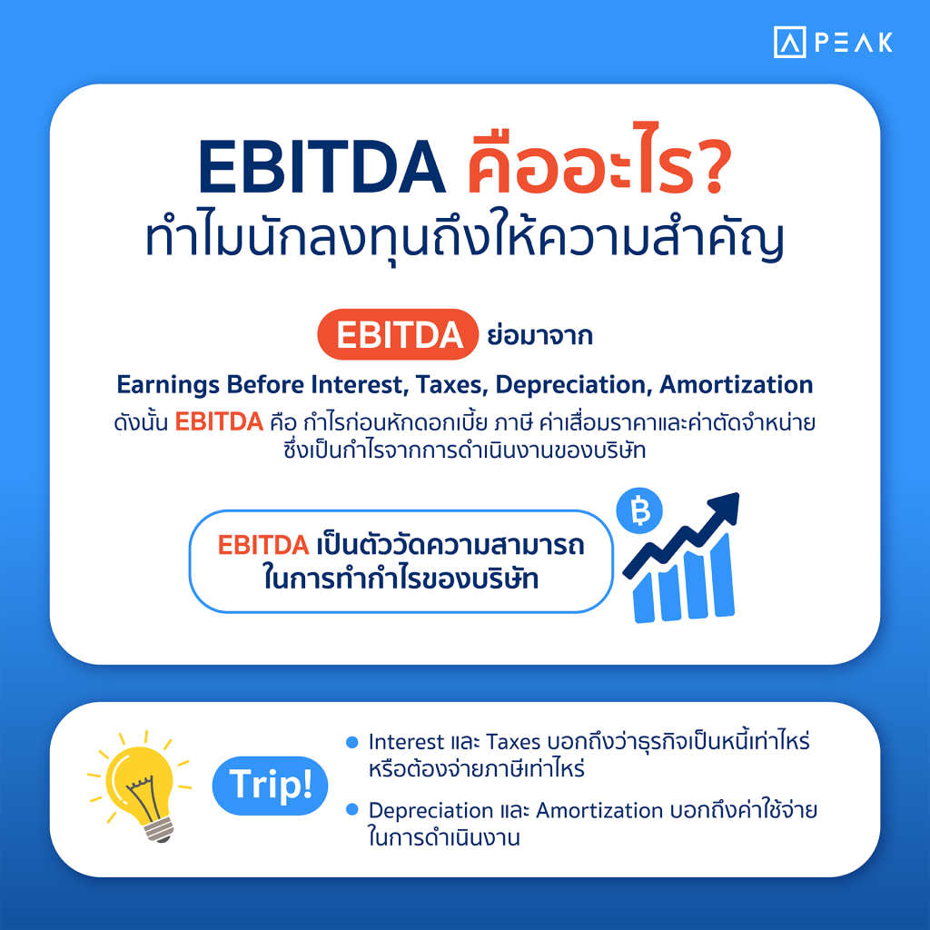 EBITDA คืออะไร? ทำไมนักลงทุนถึงให้ความสำคัญ - PEAK