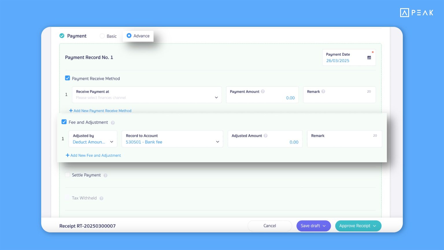 Update Function PEAK 26/03/2025